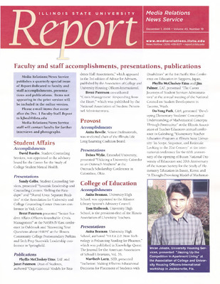 "Illinois State University Report, December 1, 2006" by Illinois State University