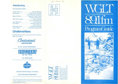 "WGLT Program Guide, January-March, 1979" by Illinois State University